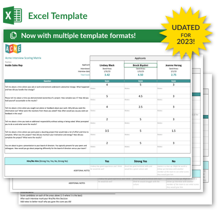 Interview Scoring Template
